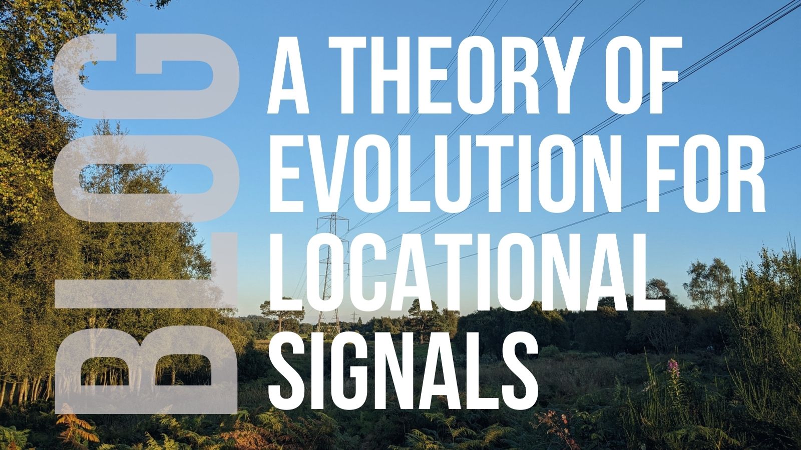 A theory of evolution for locational signals