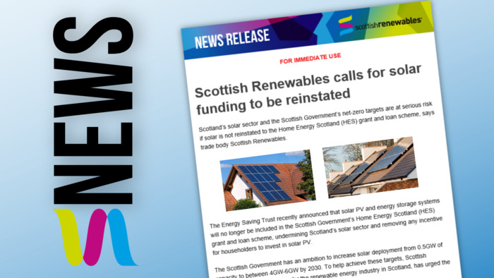 Scottish Renewables calls for solar funding to be reinstated